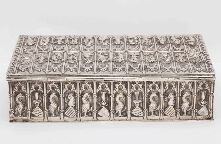 Medieval Style Continental Silver Jewelry Box at 1stDibs | medieval ...
