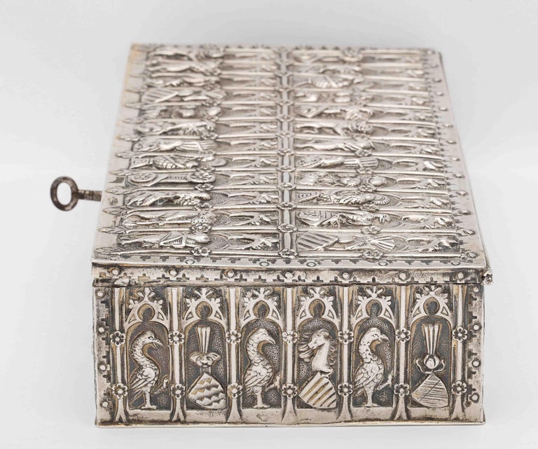 Medieval Style Continental Silver Jewelry Box at 1stDibs | medieval ...