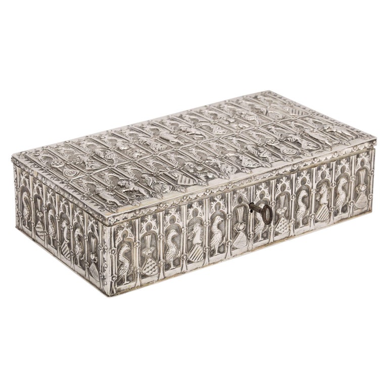 Medieval Style Continental Silver Jewelry Box at 1stDibs | medieval ...