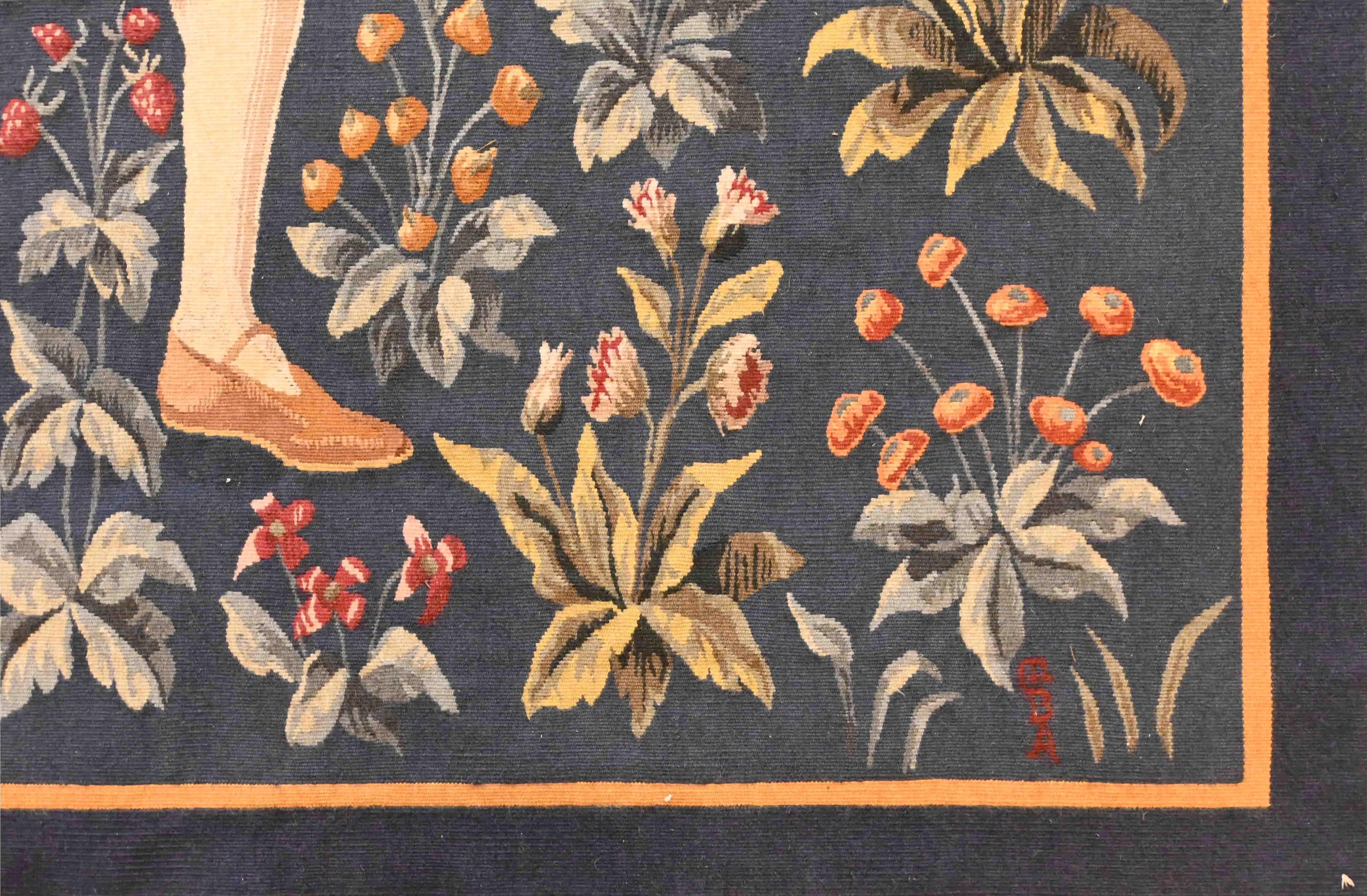 Medieval Tapestry circa 1960 SIGNED, N° 1242 For Sale at 1stDibs