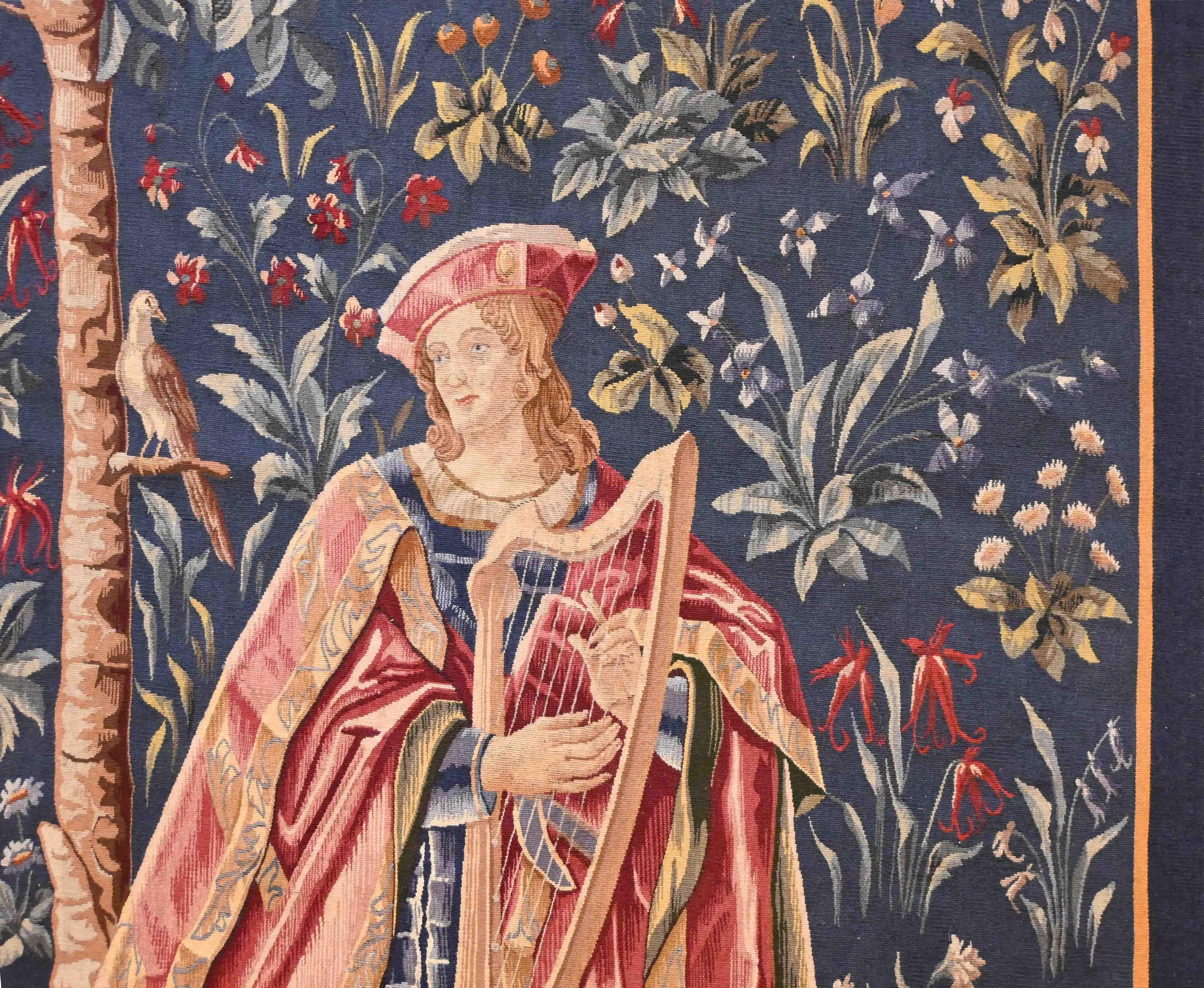 Medieval Tapestry circa 1960 SIGNED, N° 1242 For Sale at 1stDibs