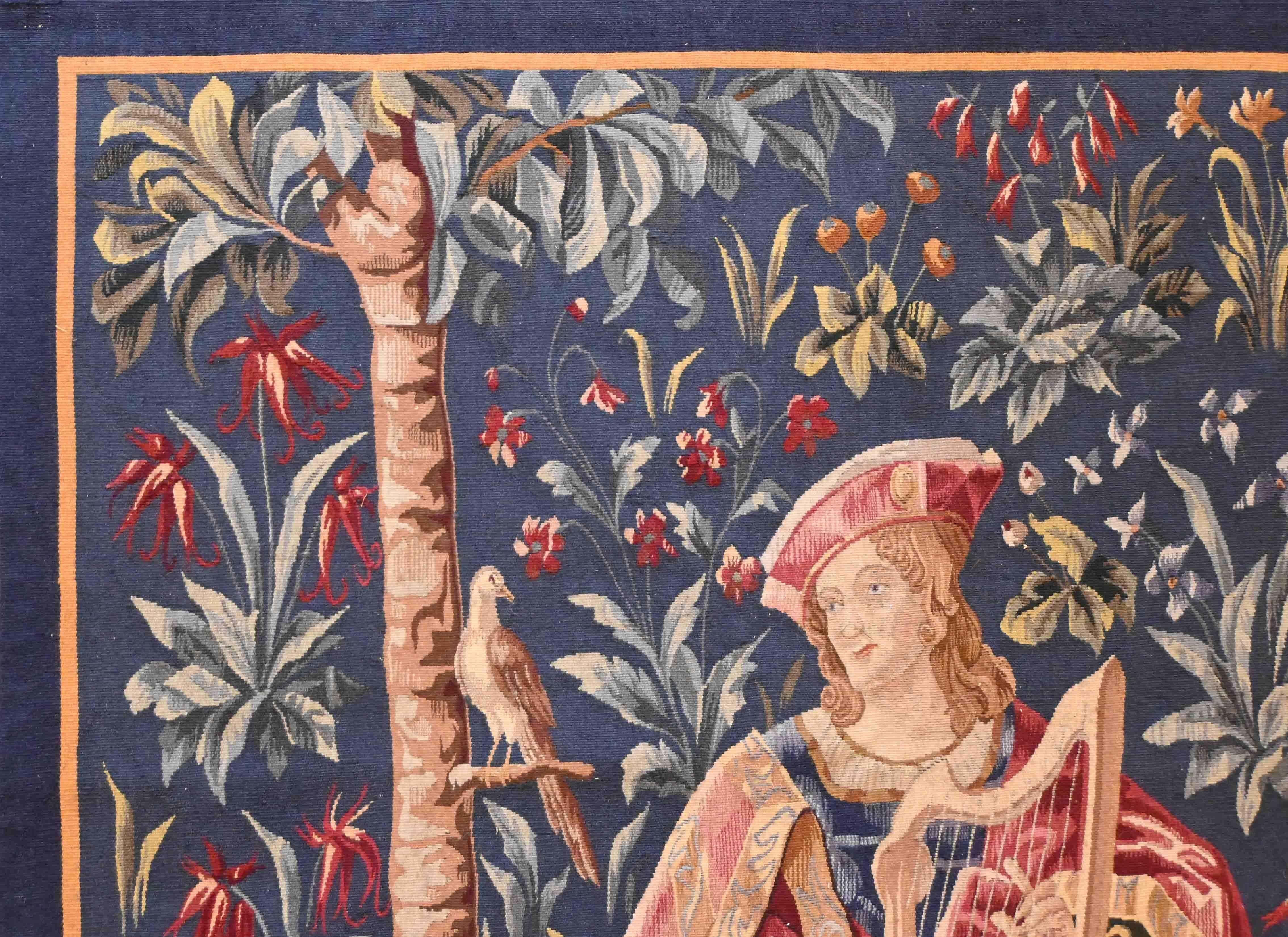 Medieval Tapestry circa 1960 SIGNED, N° 1242 For Sale at 1stDibs