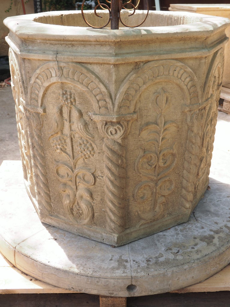 Medieval Veneto-Byzantine Style Cast Well Head with Iron Overthrow at ...