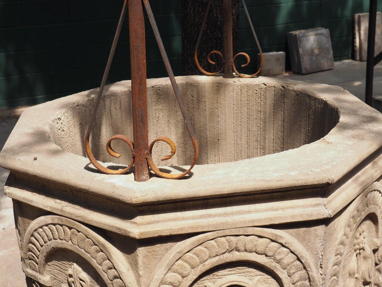 Medieval Veneto-Byzantine Style Cast Well Head with Iron Overthrow at ...