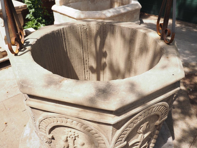 Medieval Veneto-Byzantine Style Cast Well Head with Iron Overthrow at ...