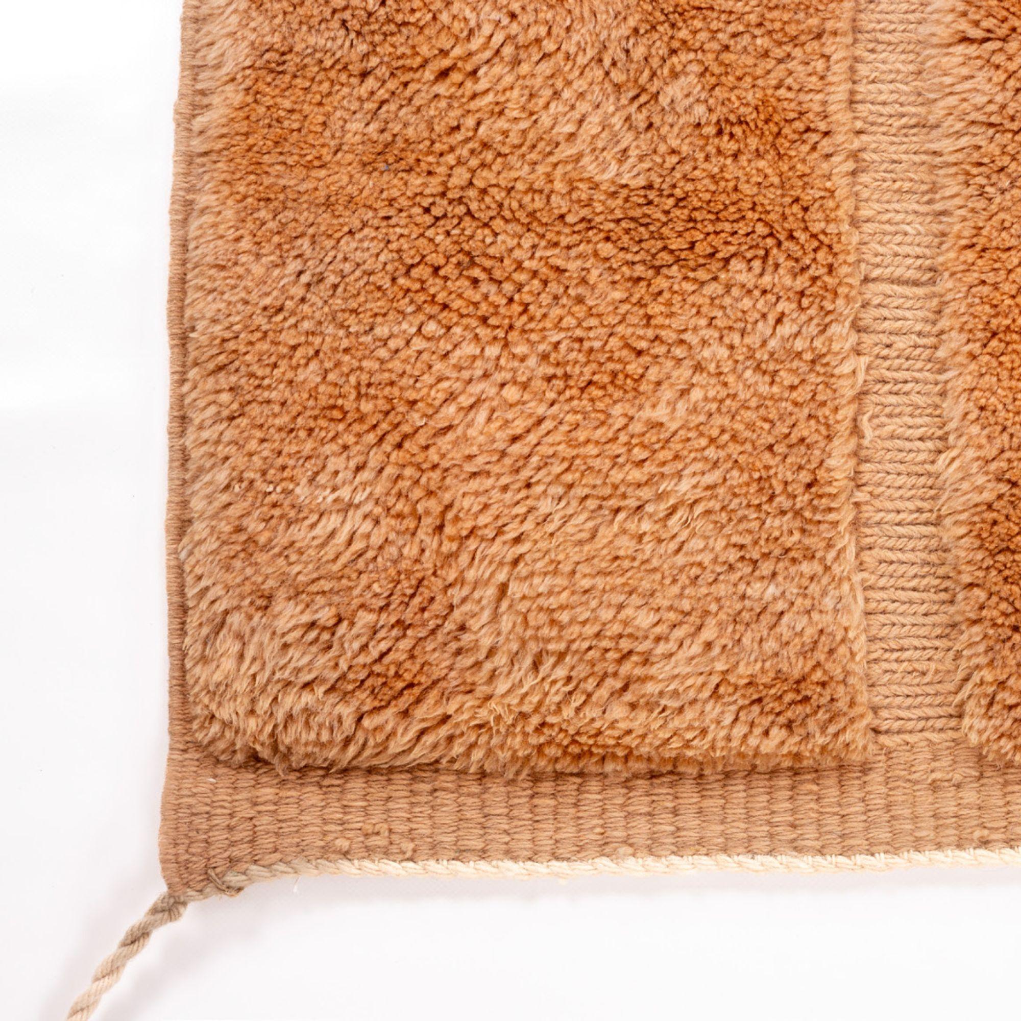 Medina Magic Moroccan Rug Handwoven Camel Brown Berber Rug with Tribal ...