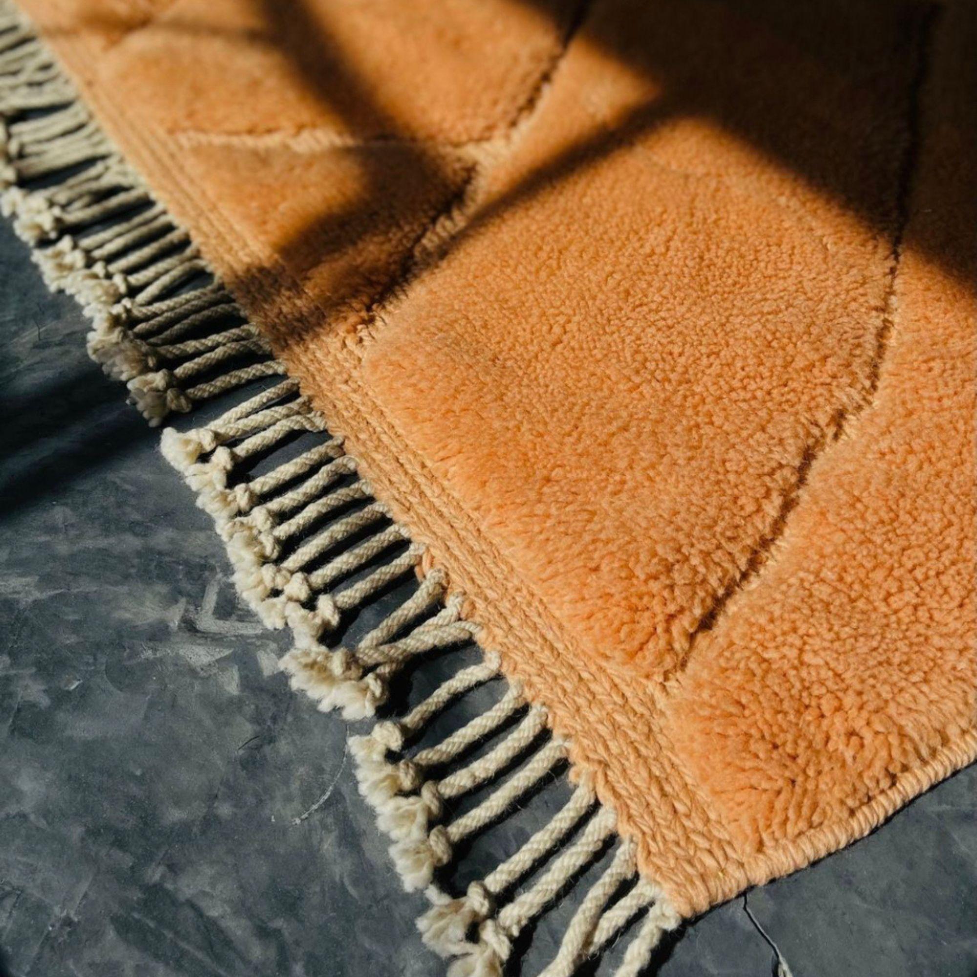 Medina Magic Moroccan Rug Handwoven Camel Brown Berber Rug with Tribal ...