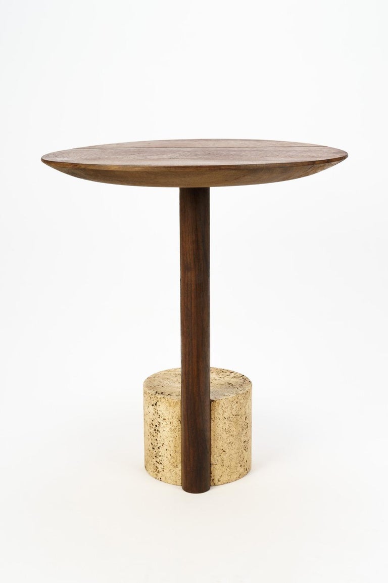 Medioeval Wood Ancient Roman Travertine End Table, 200 Dc, Wood 1150 ...