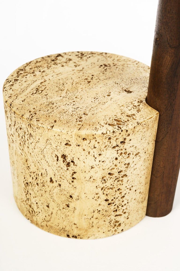 Medioeval Wood Ancient Roman Travertine End Table, 200 Dc, Wood 1150 ...