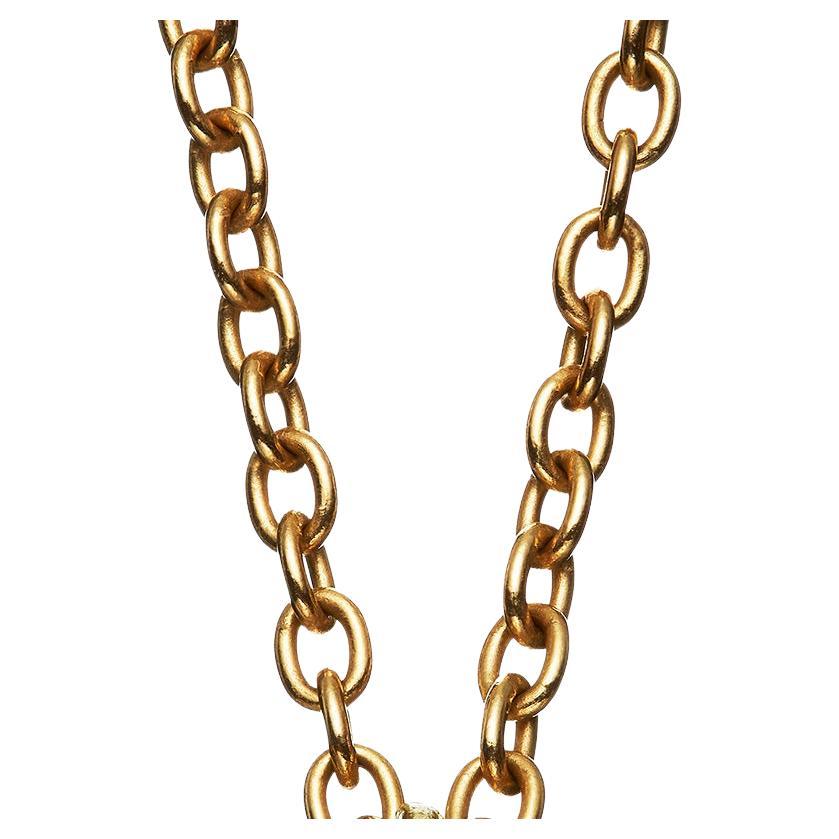 Medium 18ct Gold Trace Chain For Sale at 1stDibs