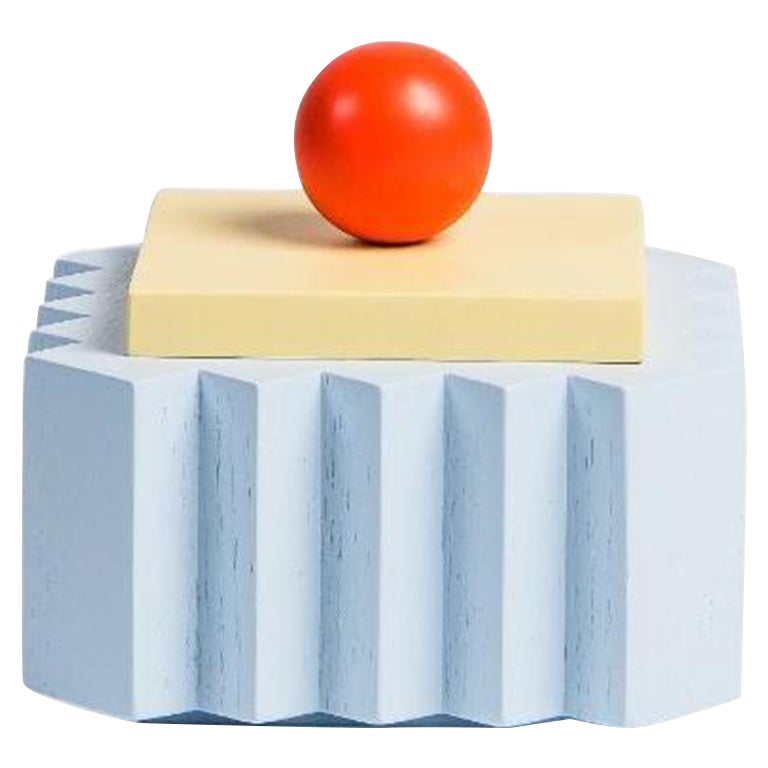 Medium, Blue Plizé Box by Made by Choice For Sale at 1stDibs