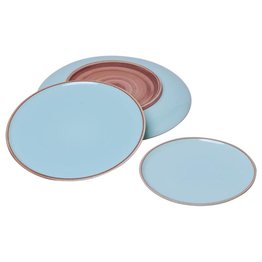 British Design, Four Large Freeform Plates in Glazed Porcelain, Late ...