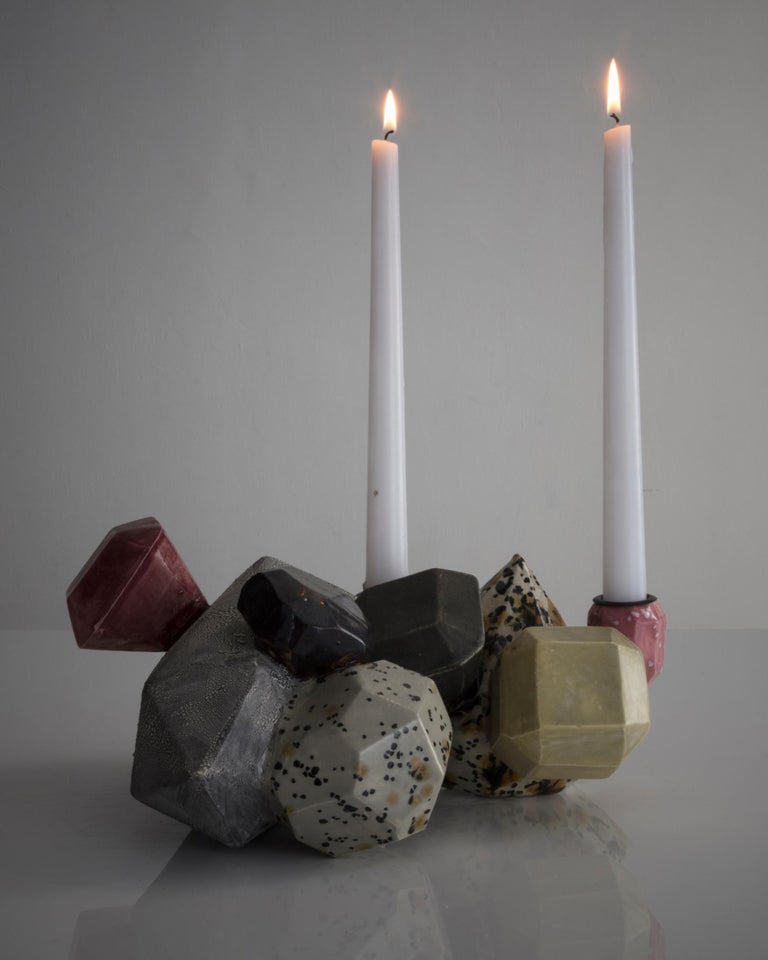 Medium Gem Cluster in Glazed Ceramic by Kelly Lamb, 2017 For Sale at ...