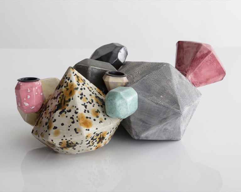 Medium Gem Cluster in Glazed Ceramic by Kelly Lamb, 2017 For Sale at ...