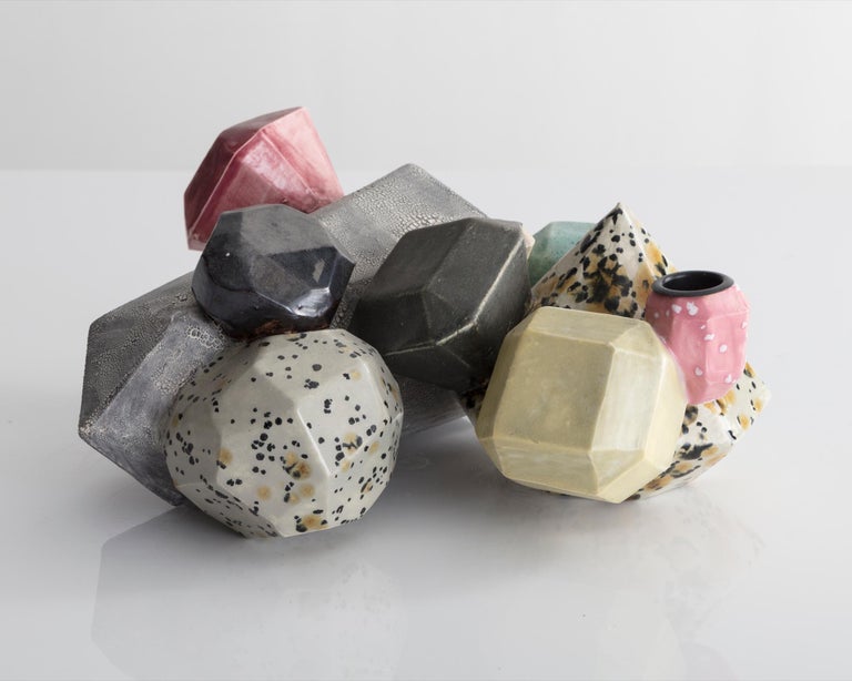 Medium Gem Cluster in Glazed Ceramic by Kelly Lamb, 2017 For Sale at ...