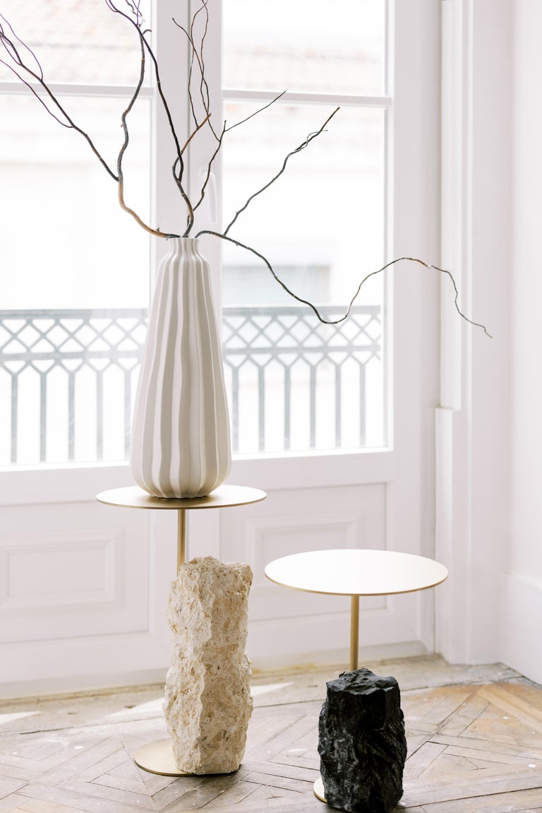 Medium Grey Coral Side Table by Green Apple For Sale at 1stDibs