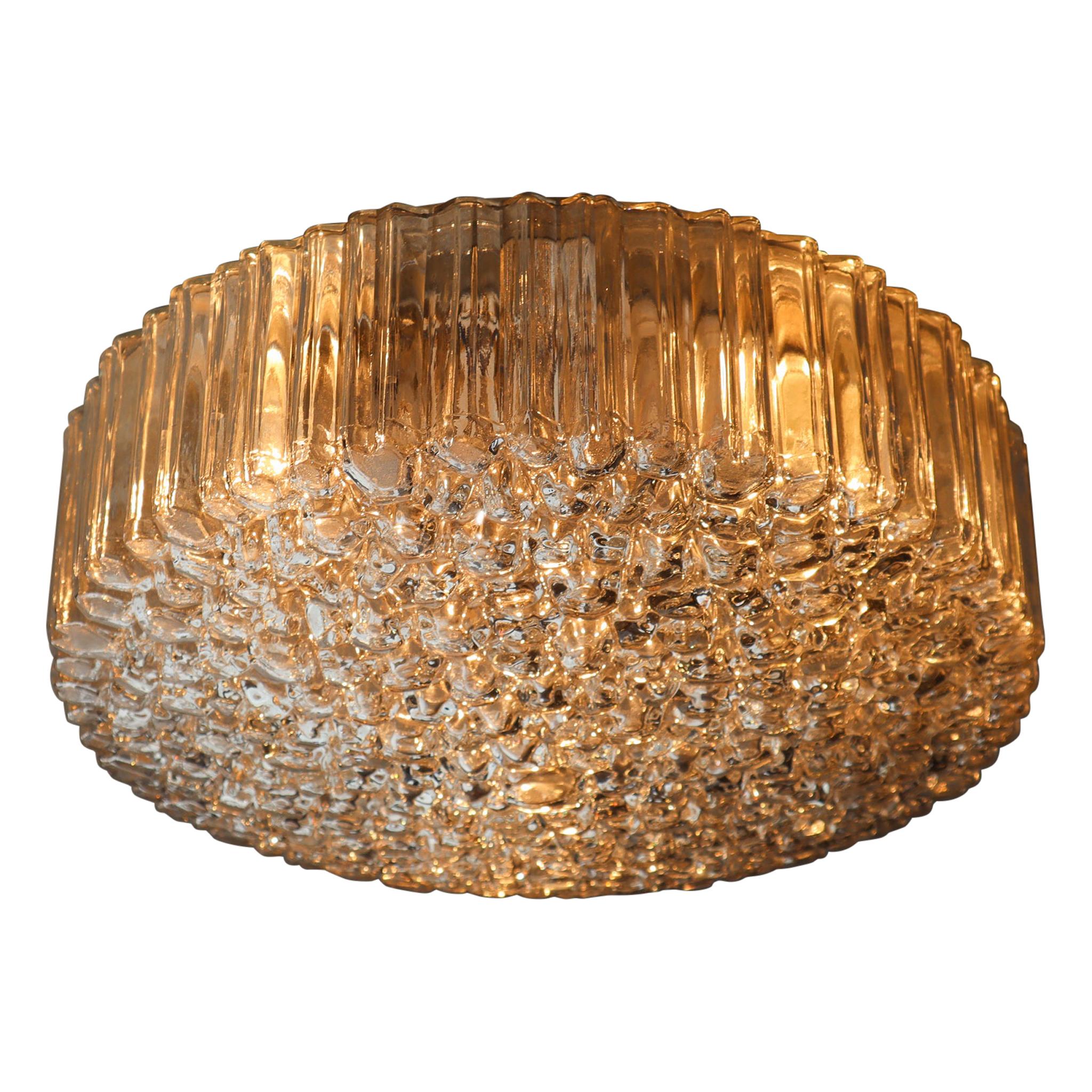 German Vintage Bubble Glass Ceiling or Wall Light Flush Mount, 1960s ...
