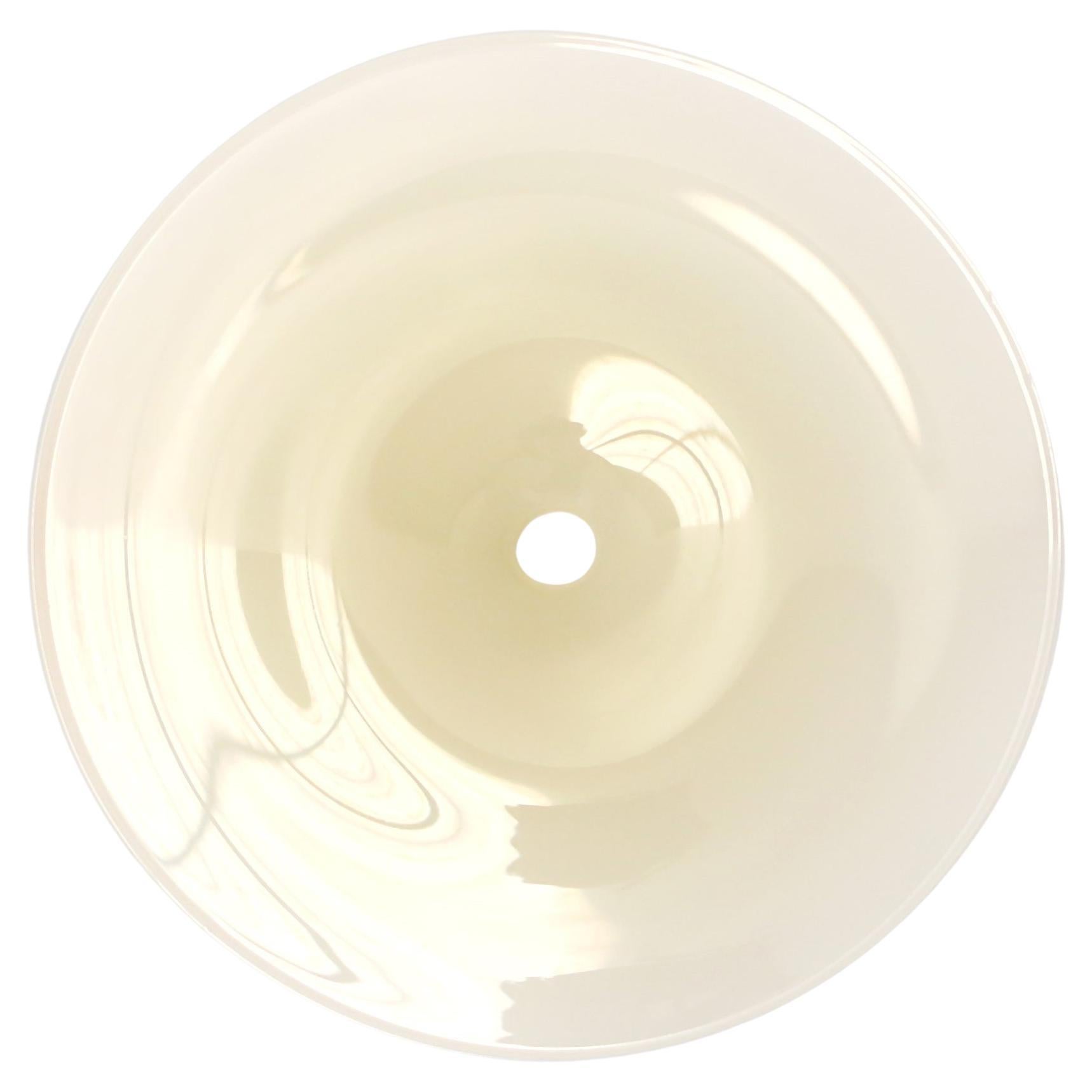 Small Light Beige Pool Sculpture by Sklo For Sale at 1stDibs