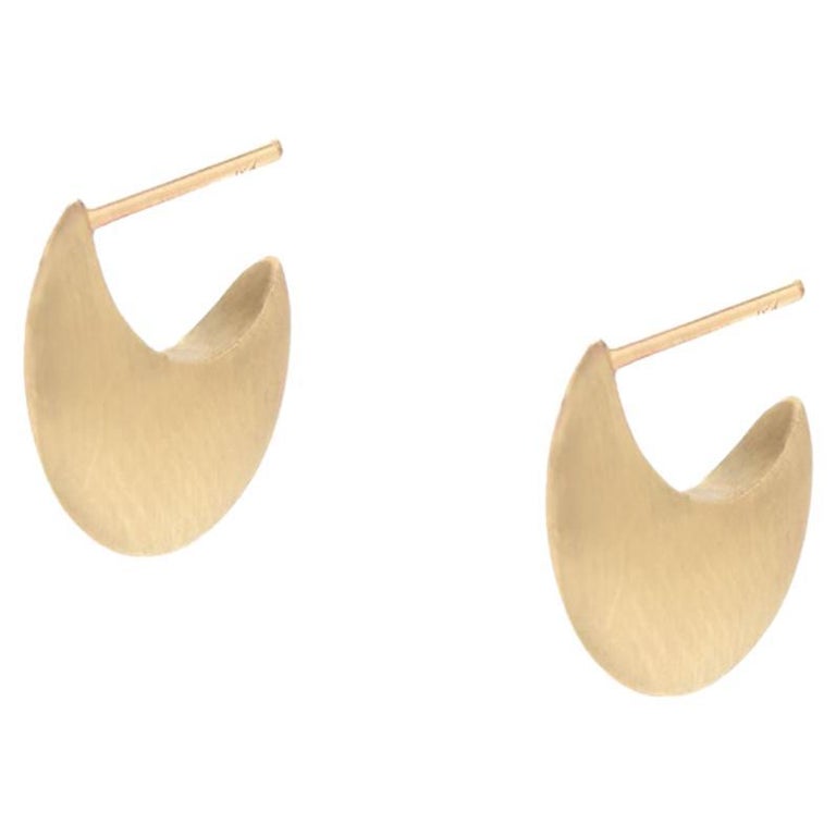 Medium Lua Hoops in 10K Gold by dan-yell For Sale at 1stDibs