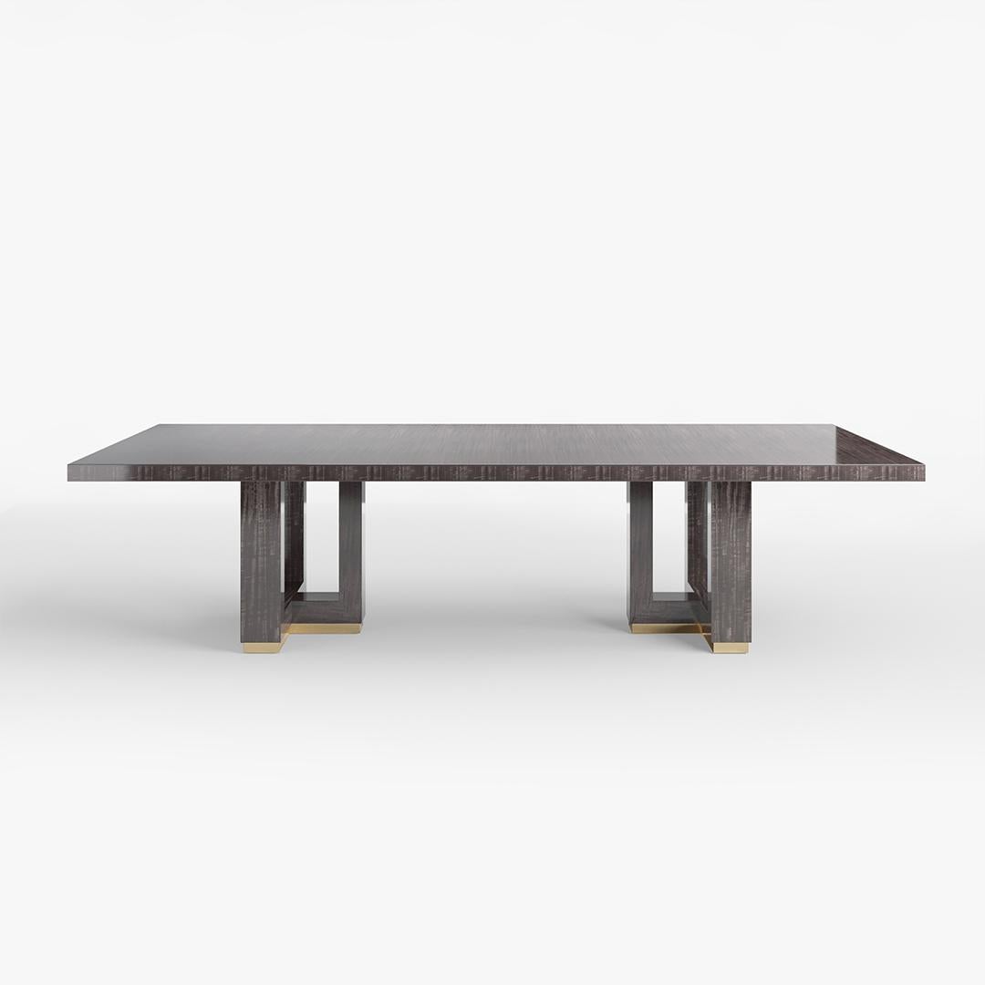 Medium Modern Hamilton Dining Table in Dark Tinted Oak For Sale at 1stDibs