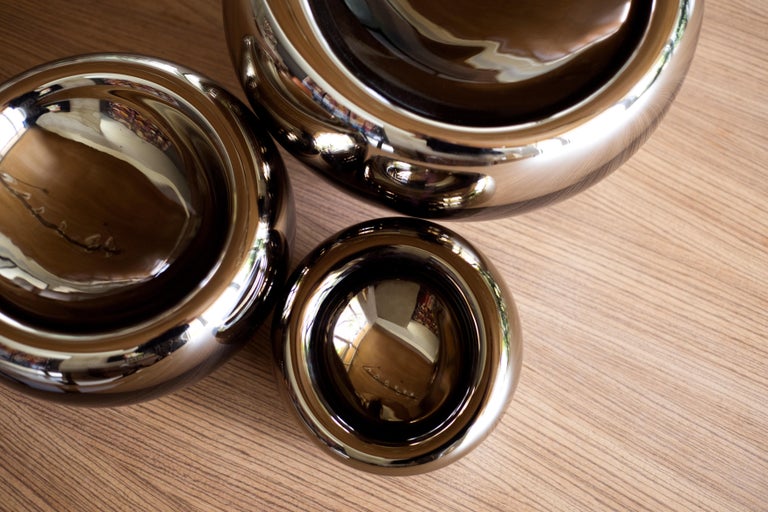 Medium Pewter Echo Vessel by SkLO For Sale at 1stDibs