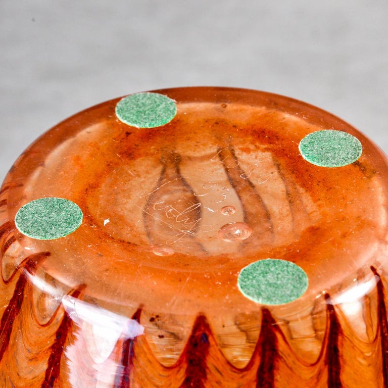 Medium Signed Amber Verlys Glass Vase at 1stDibs | verlys glass ...