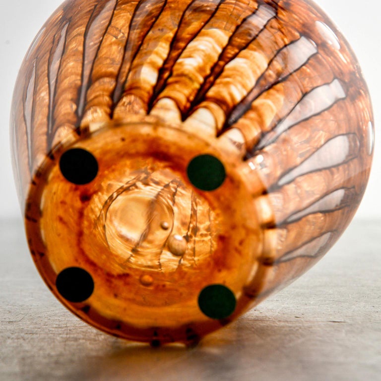 Medium Signed Amber Verlys Glass Vase at 1stDibs | verlys glass ...