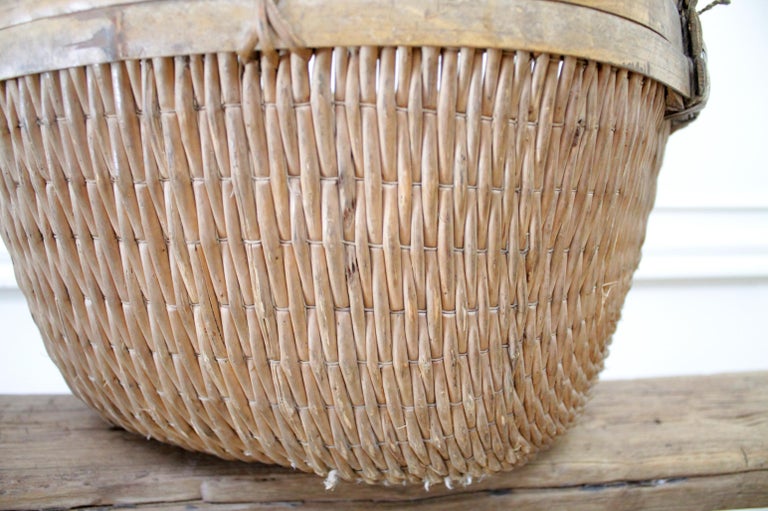 Medium Size Antique Chinese Basket at 1stDibs