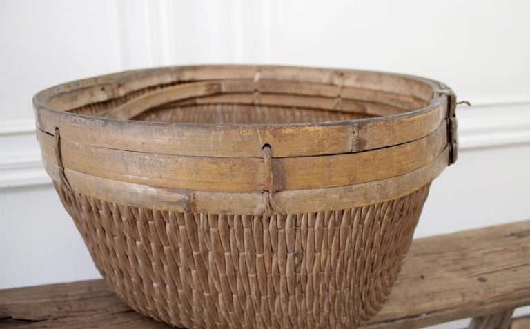 Medium Size Antique Chinese Basket at 1stDibs