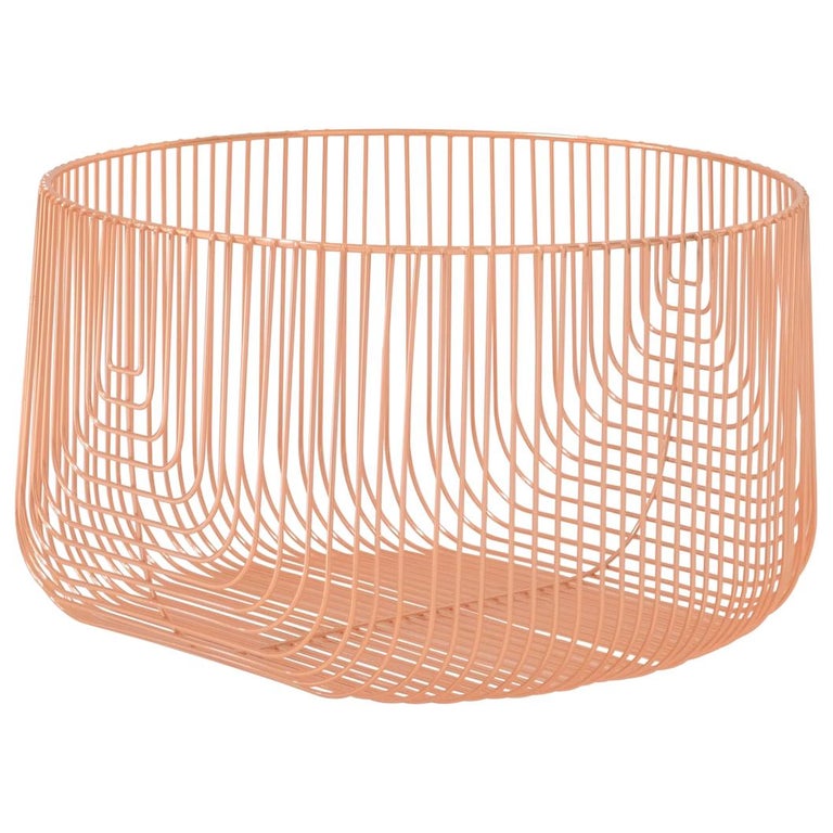 Medium Sized Basket, Wire Basket Design by Bend Goods, Copper For Sale ...