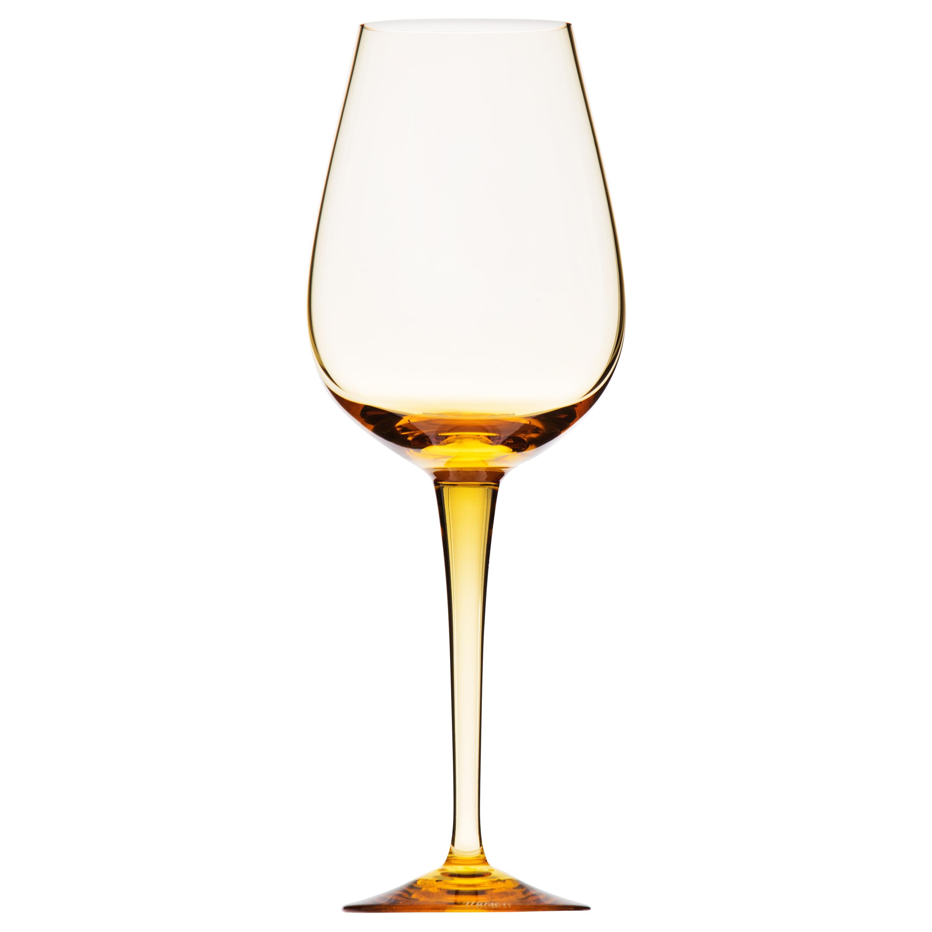 Medium Snifter Long Face Amber 'Topaz', 11.8 oz For Sale at 1stDibs