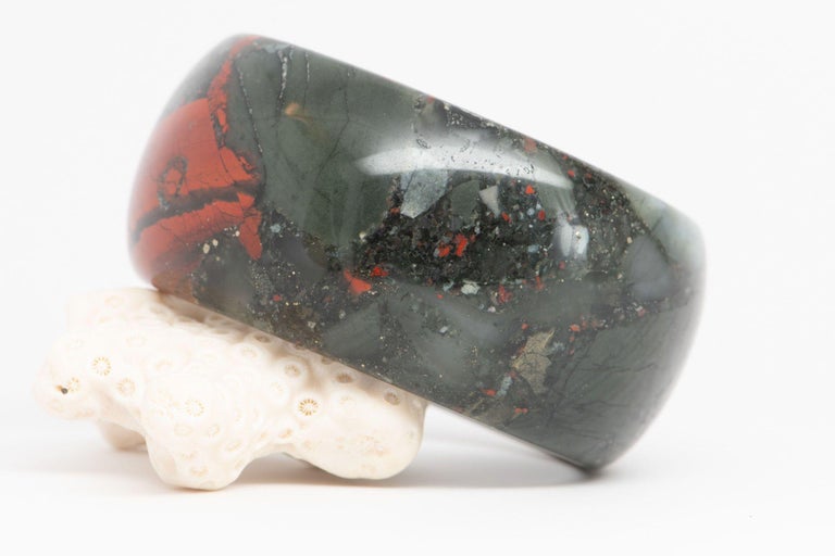 Medium Wrist M Internal Diameter Bloodstone Jasper Bangle R2023 For ...