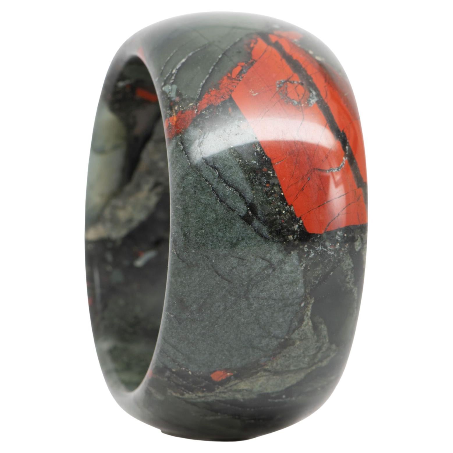 Medium Wrist M Internal Diameter Bloodstone Jasper Bangle R2022 For ...