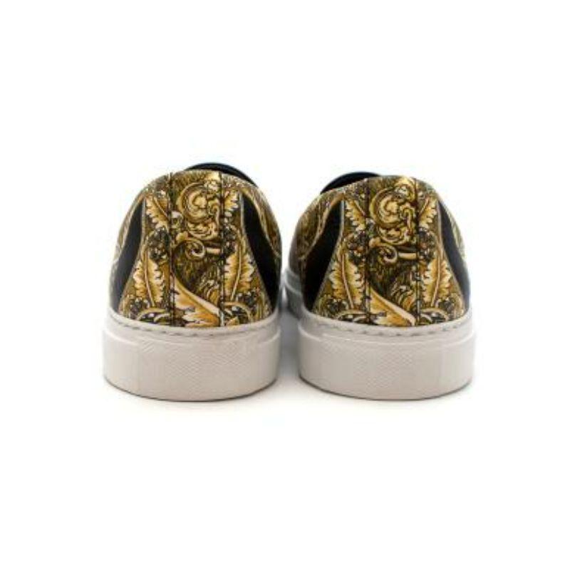 Medusa Baroque Print Slip-on Sneakers For Sale at 1stDibs