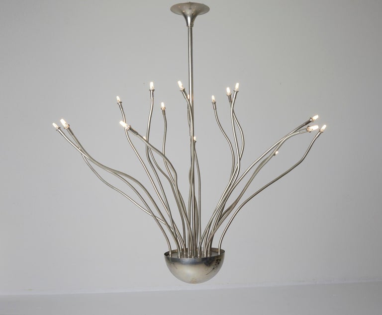 "Medusa" Chrome Ceiling Light by Florian Schulz, Germany, 1980 For Sale ...