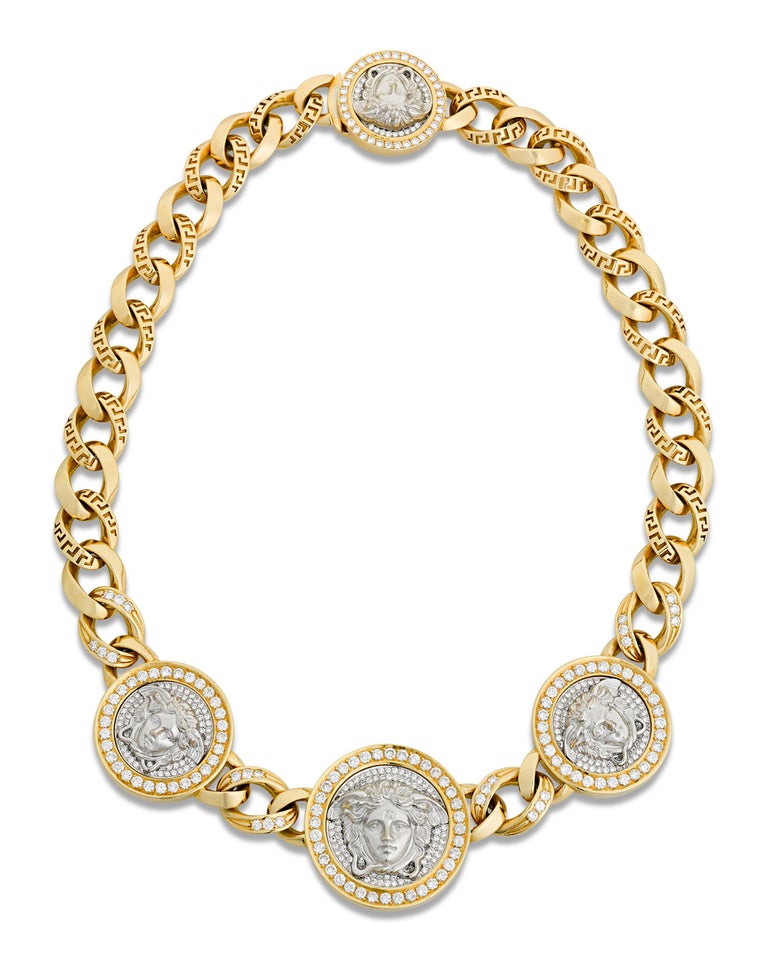 Medusa Gold and Diamond Necklace by Versace at 1stDibs | versace ...