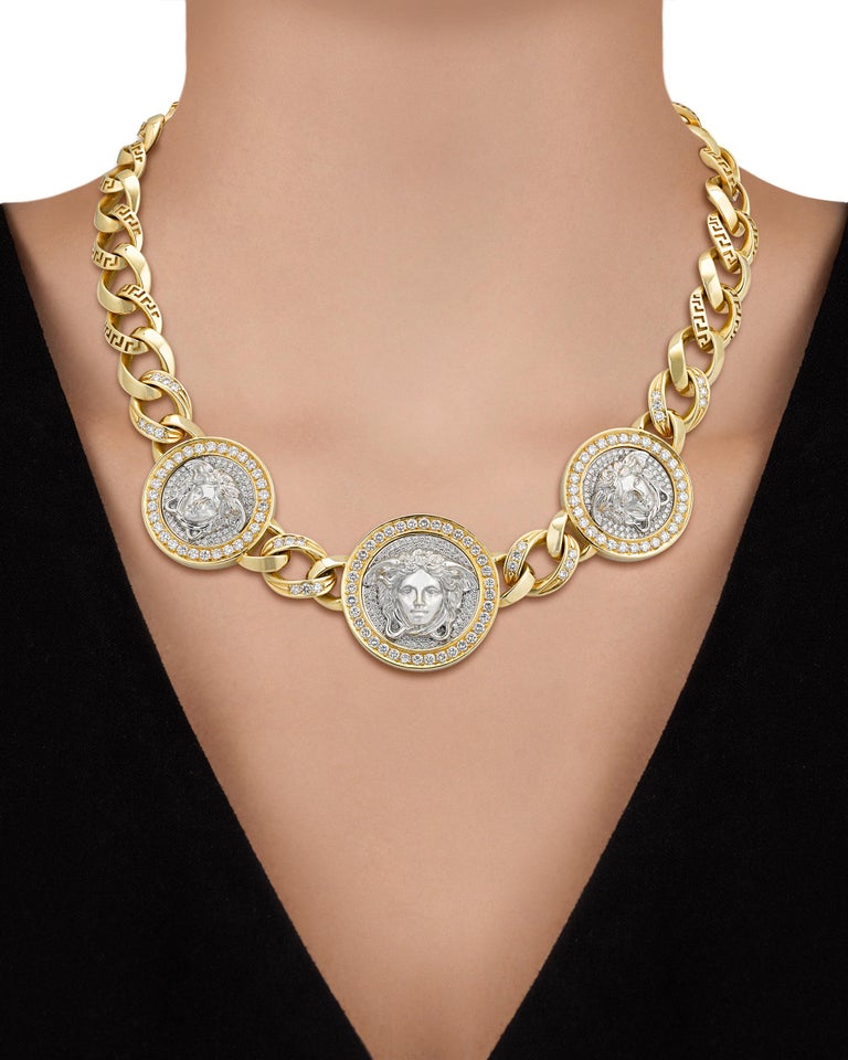 Medusa Gold and Diamond Necklace by Versace at 1stDibs | versace ...