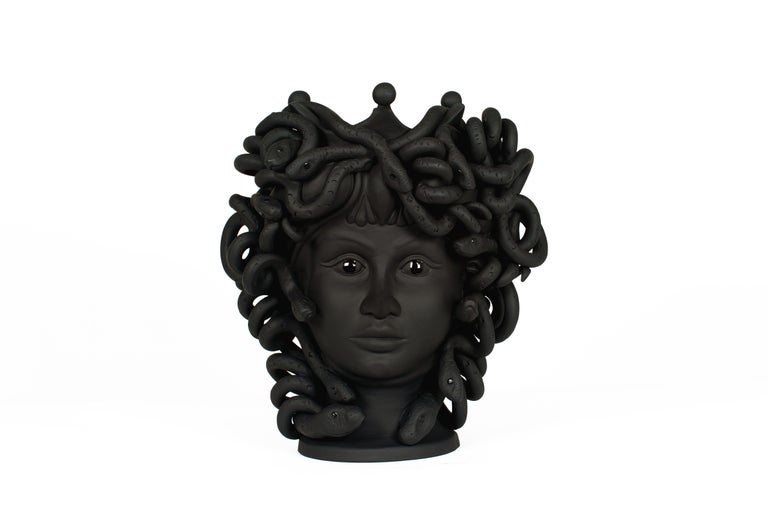 Medusa Handmade Ceramic Head, 2021, Unique Piece, Centerpiece, Italian ...