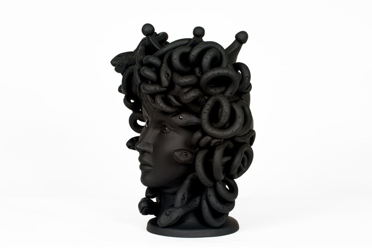 Medusa Handmade Ceramic Head, 2021, Unique Piece, Centerpiece, Italian ...