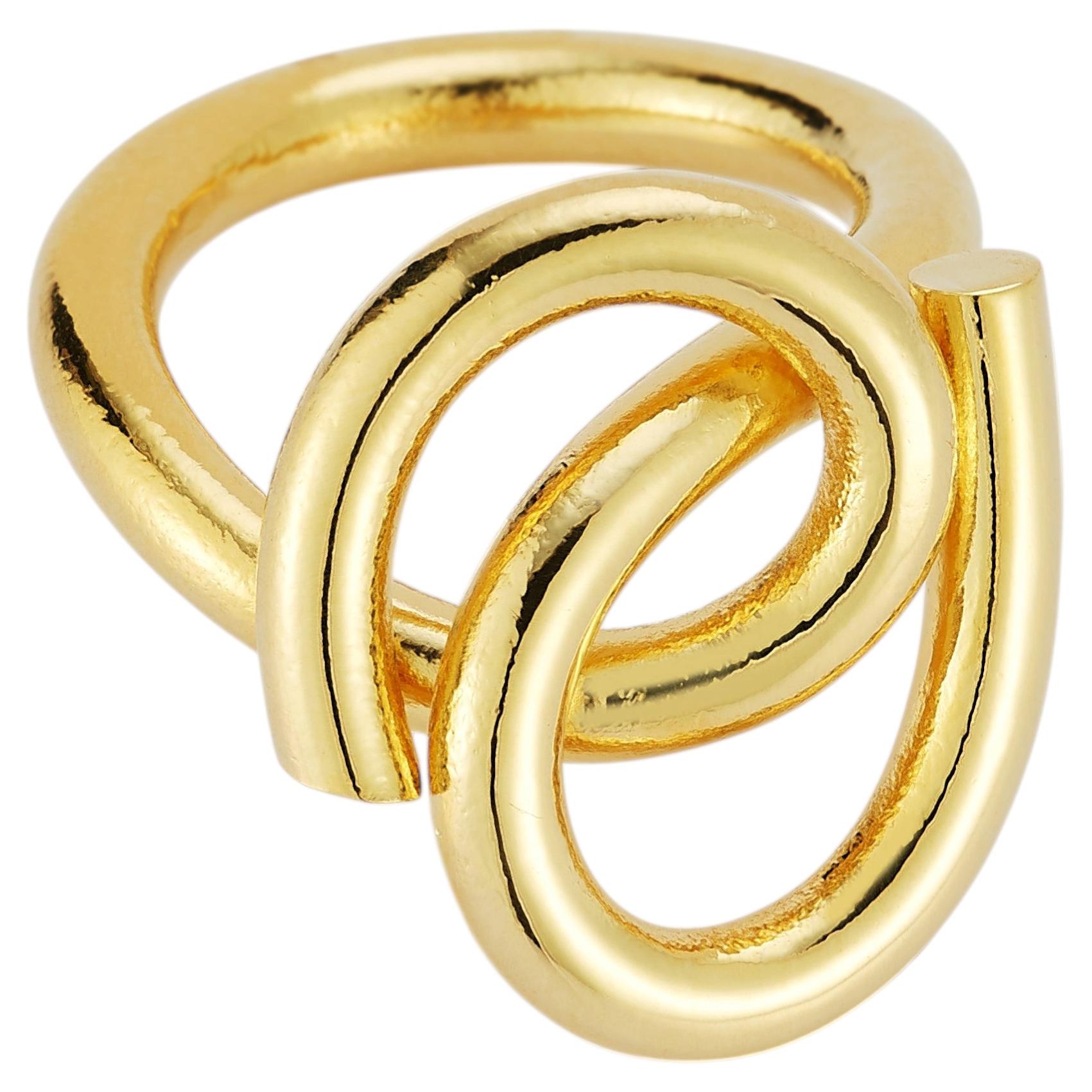 Horizon Wave Ring in 14K Gold by Anastassia Sel Jewelry For Sale at 1stDibs