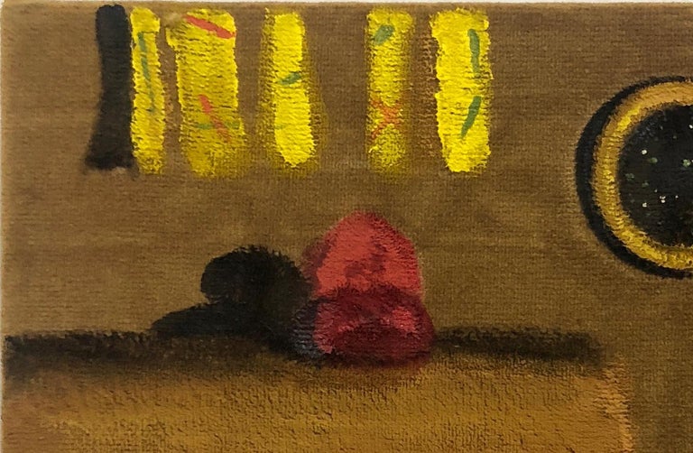 Meg Franklin - "Gold Dream with Mimi's Curtains" Still Life Acrylic ...