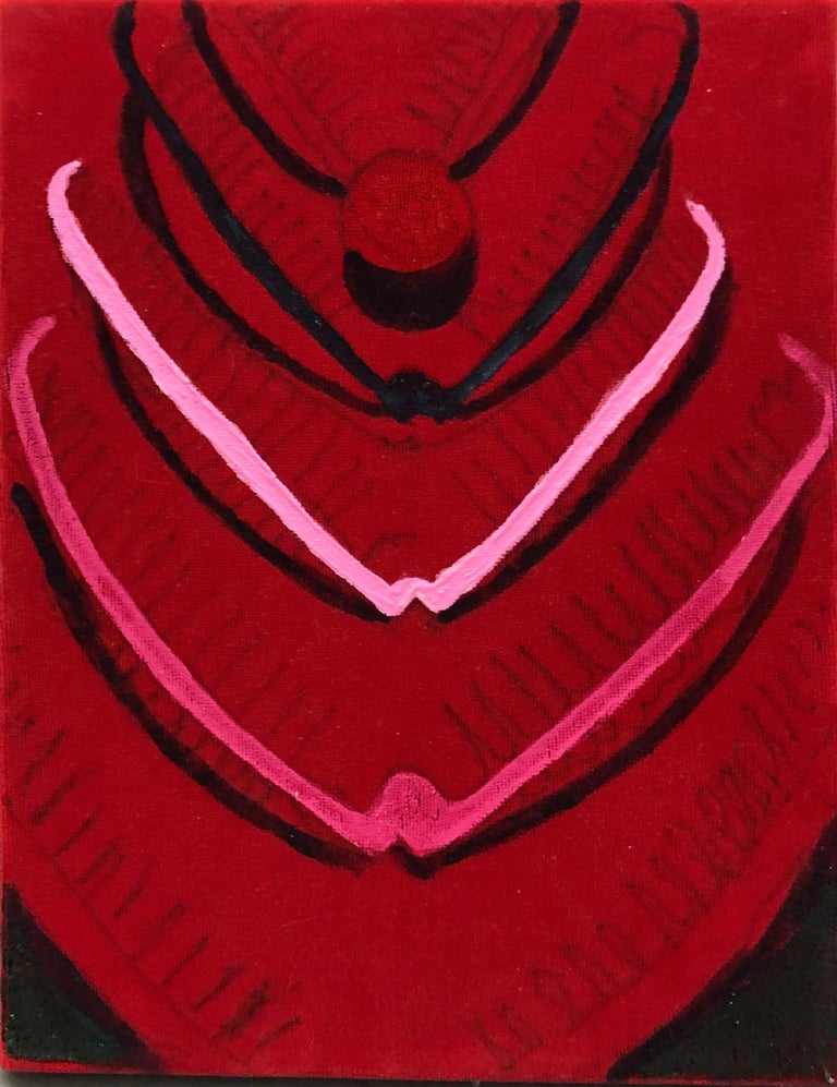 Meg Franklin - "Skim Red" Contemporary Still Life Triptych Painting on ...