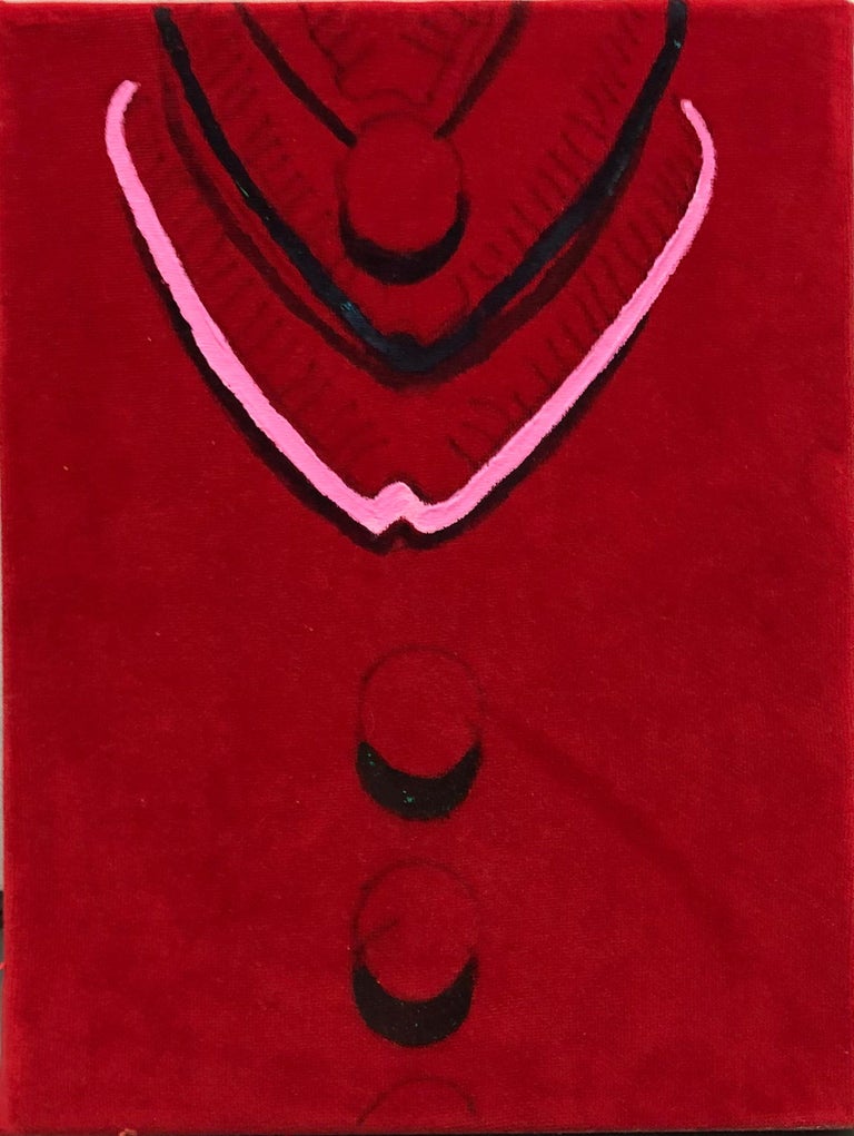 Meg Franklin - "Skim Red" Contemporary Still Life Triptych Painting on ...