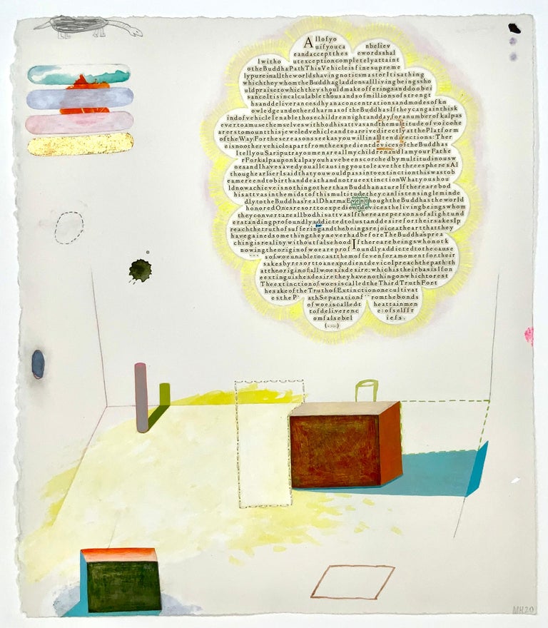 Meg Hitchcock - Parable V, Collage, Cut Text, Abstract Colorful ...