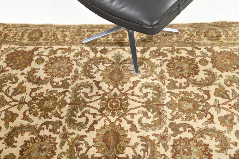 Mehraban Indo Jaipour Agra Rug One of a Kind For Sale at 1stDibs