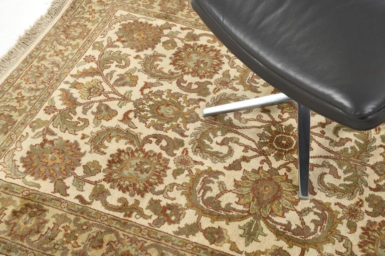 Mehraban Indo Jaipour Agra Rug One of a Kind For Sale at 1stDibs