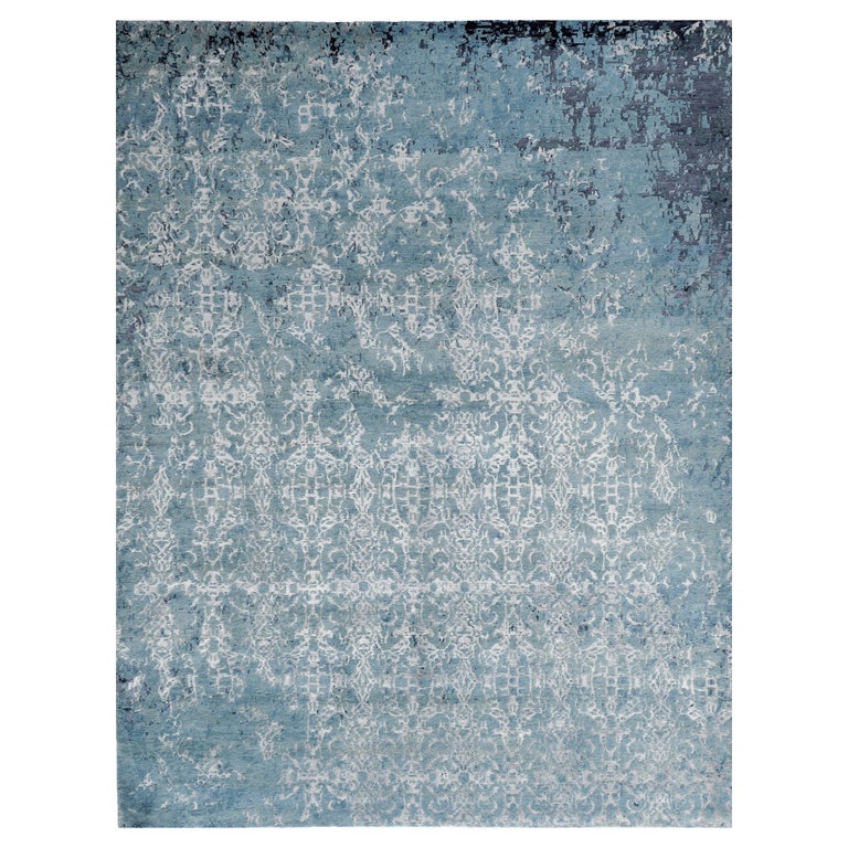 Mehraban Modern Design Bamboo Silk Rug Dolce For Sale at 1stDibs