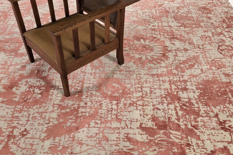 Mehraban Modern Design Mezzo Collection Wool and Silk Embossed Rug ...