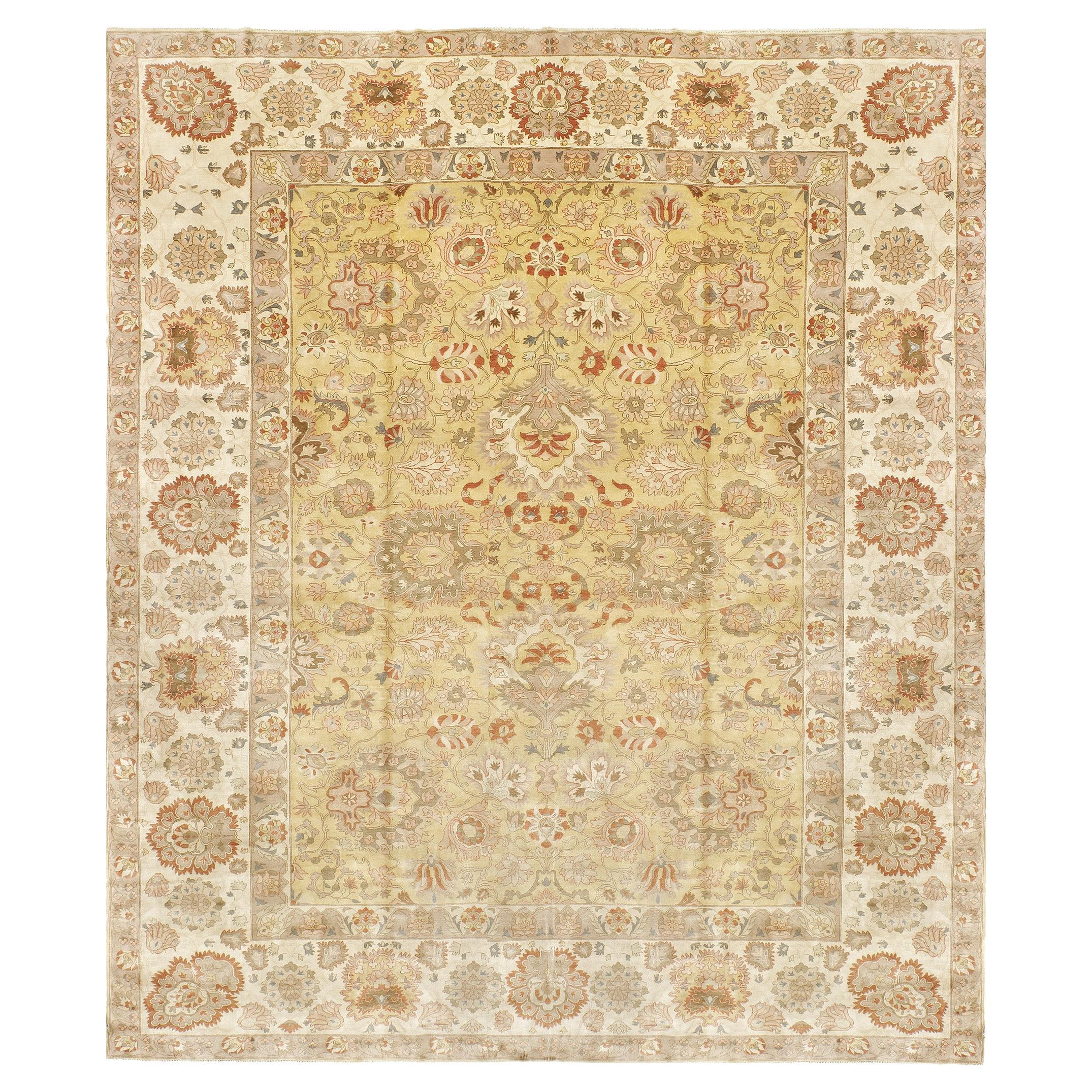 Floral Agra Style Egyptian Rug For Sale at 1stDibs