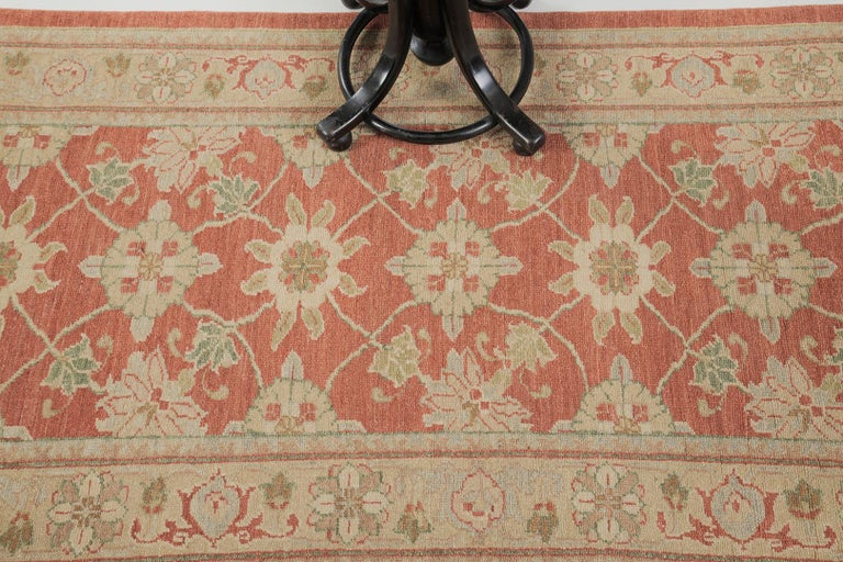 Mehraban Natural Dye Varamin Design Runner D5065 Divine For Sale at 1stDibs